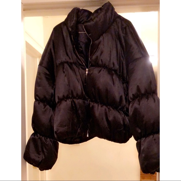 PrettyLittleThing | Jackets & Coats | Satin Puffer Jacket | Poshmark